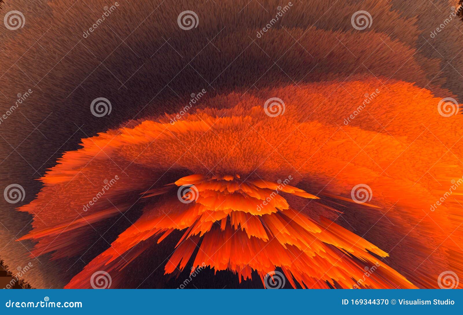Orange Big Bang Crumpled Abstract Ink Background and Texture Stock ...