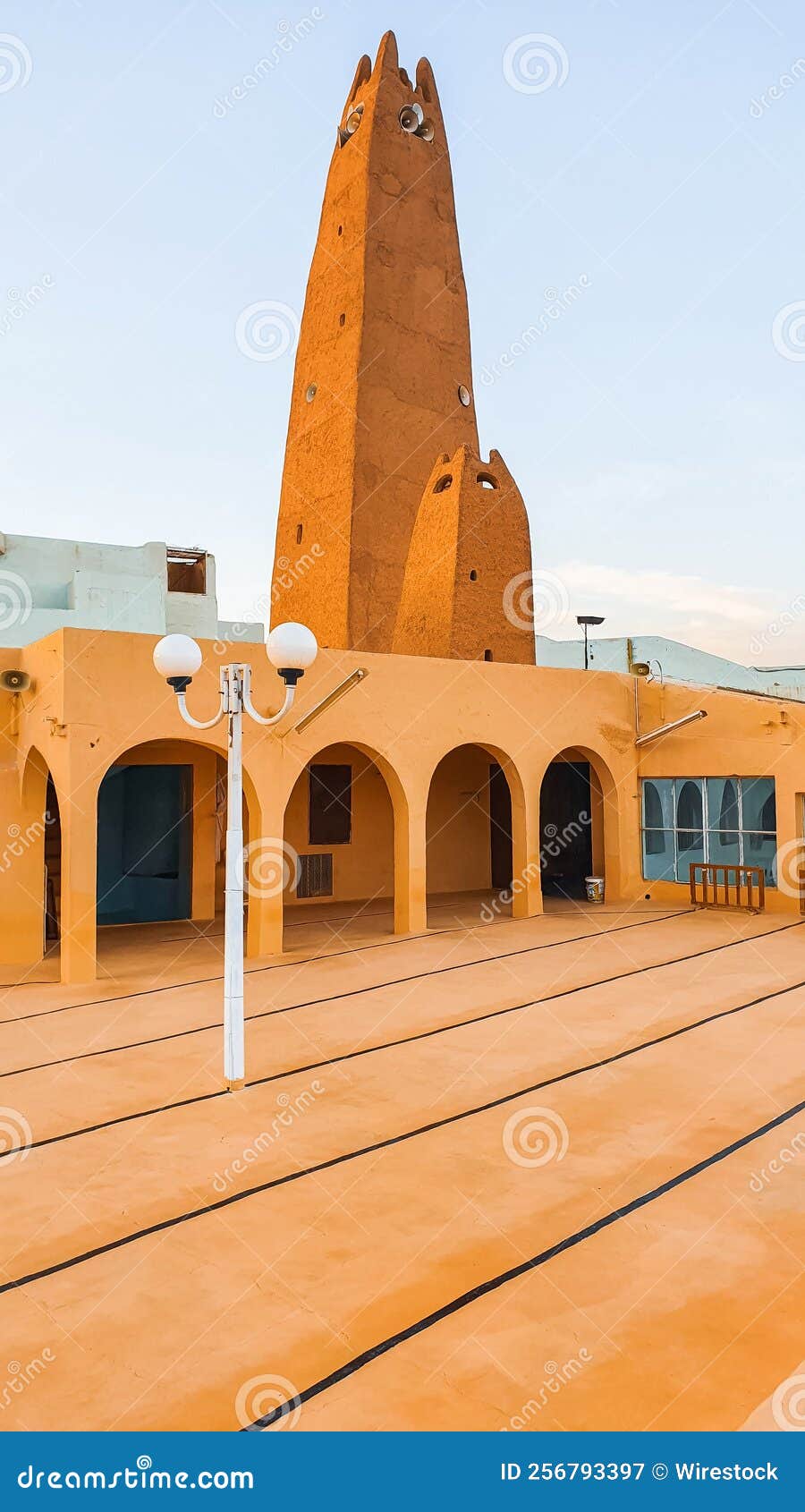 Orange Big Mosque Building in Guardia Editorial Photography - Image of ...