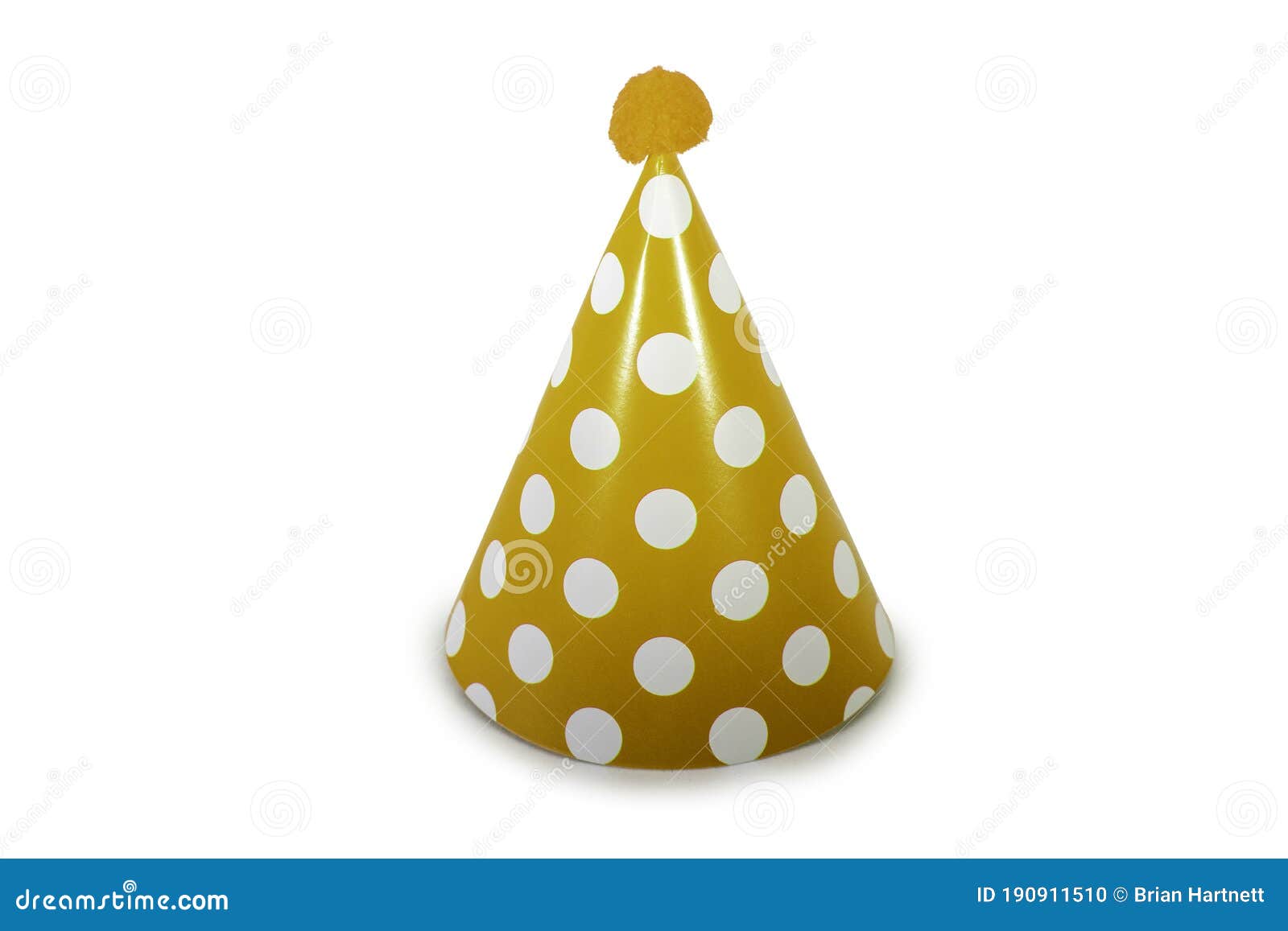 An Orange Birthday Hat on a Pure White Background Stock Photo - Image ...