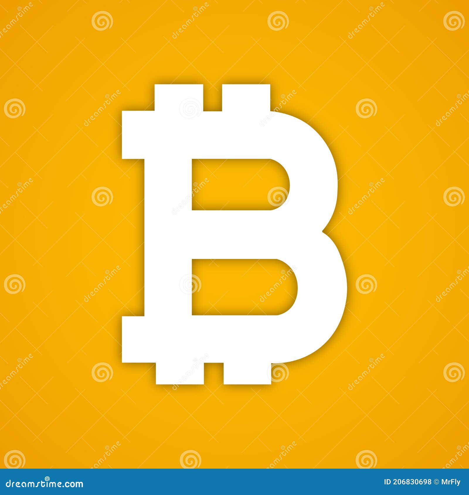 Orange Bitcoin Logo, Editable Vector Illustration Stock Vector ...