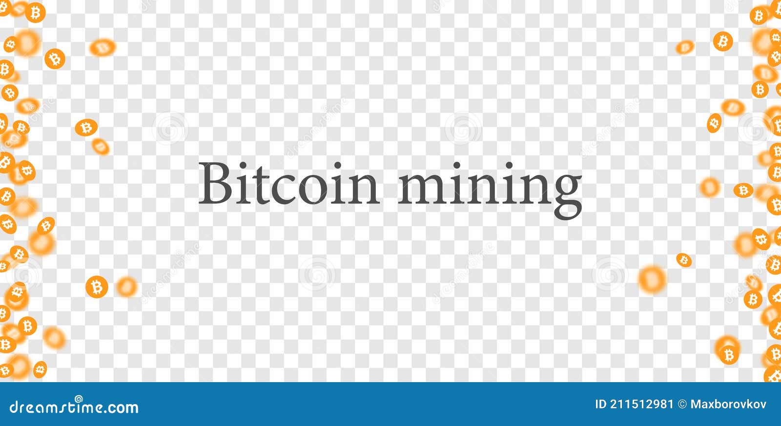 Orange Bitcoin Mining Confetti Frame Stock Vector - Illustration of ...