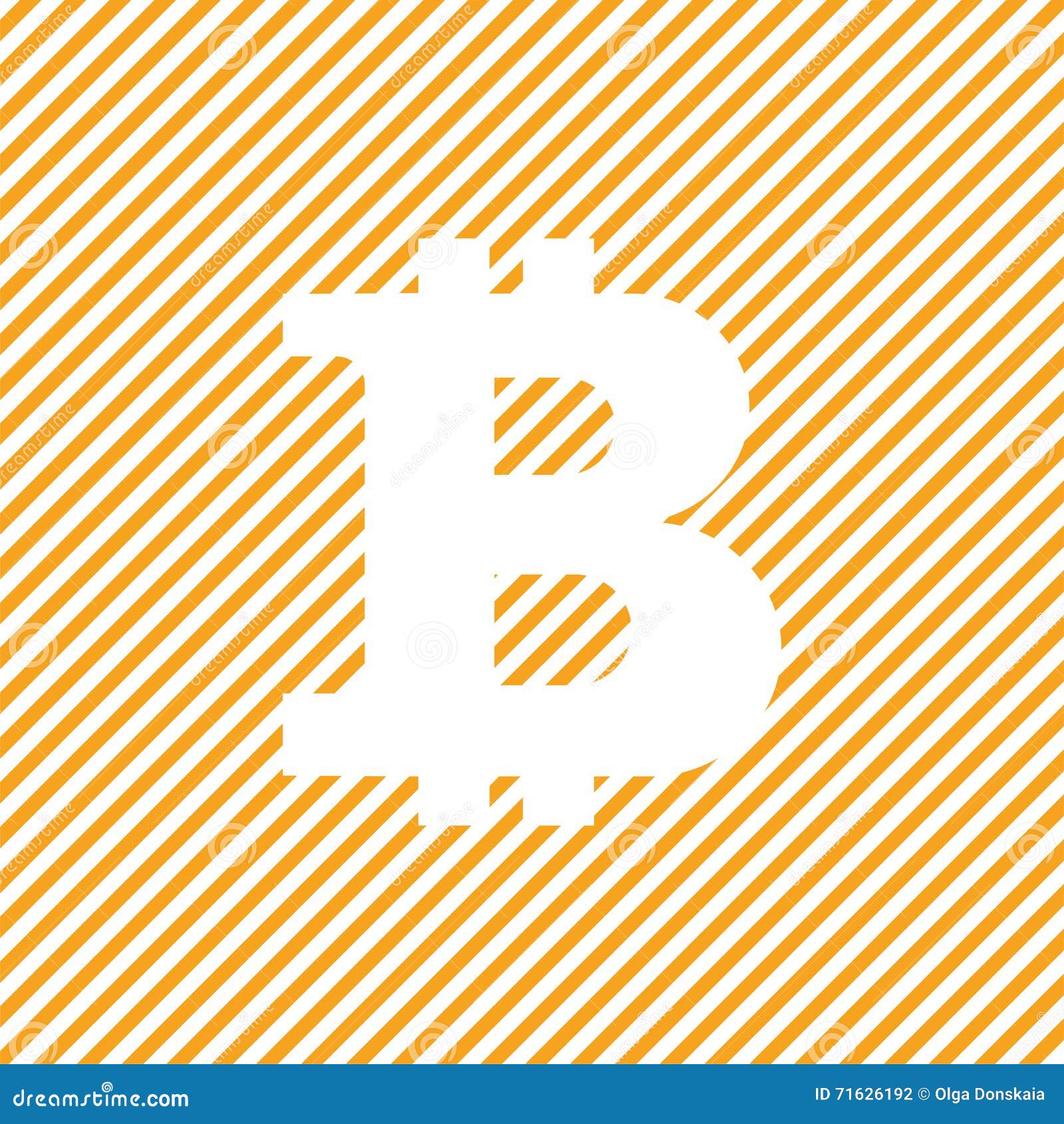 Orange Bitcoin Symbol on Abstract Background Stock Vector ...