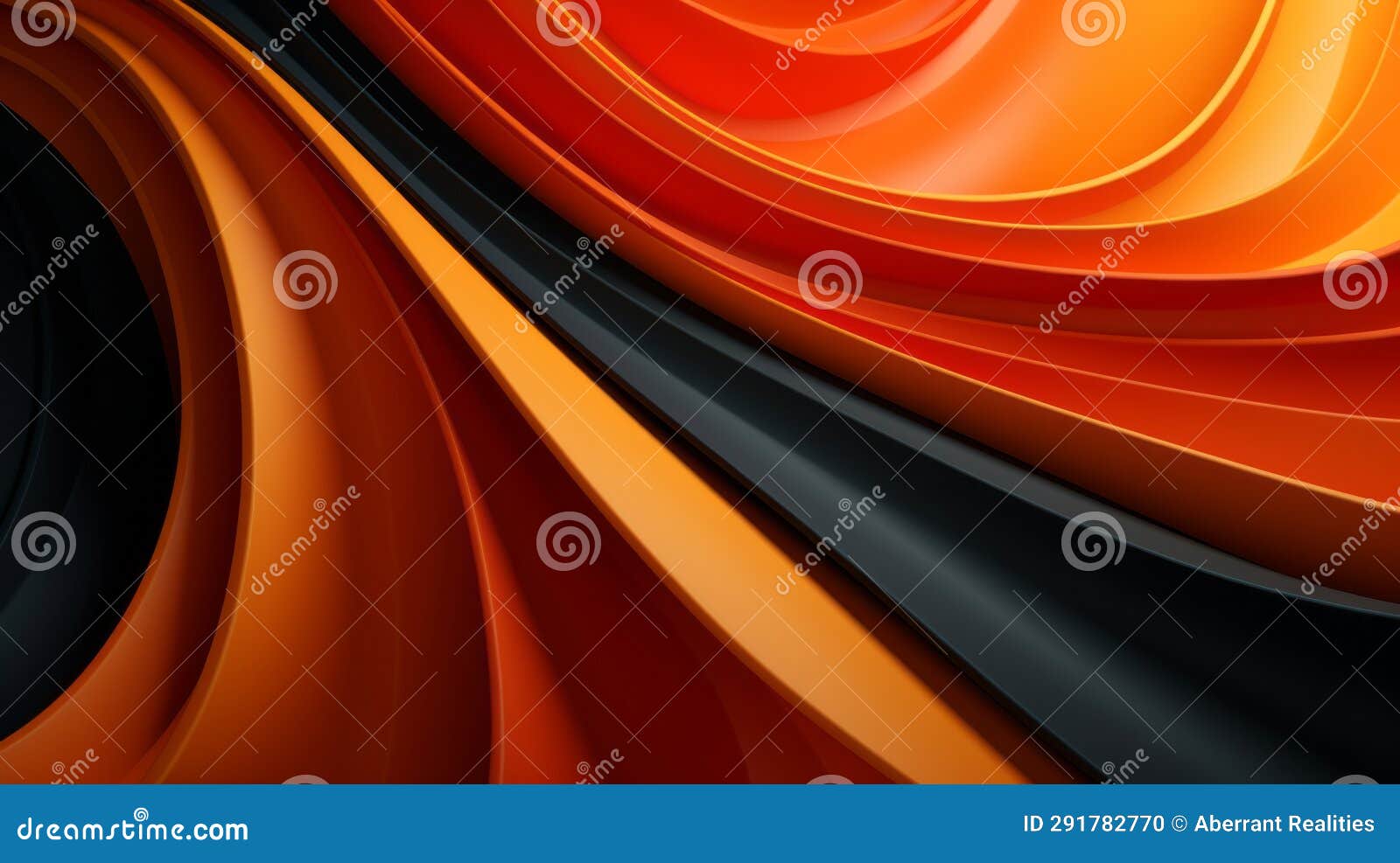 An Orange and Black Abstract Background with Wavy Lines Stock ...