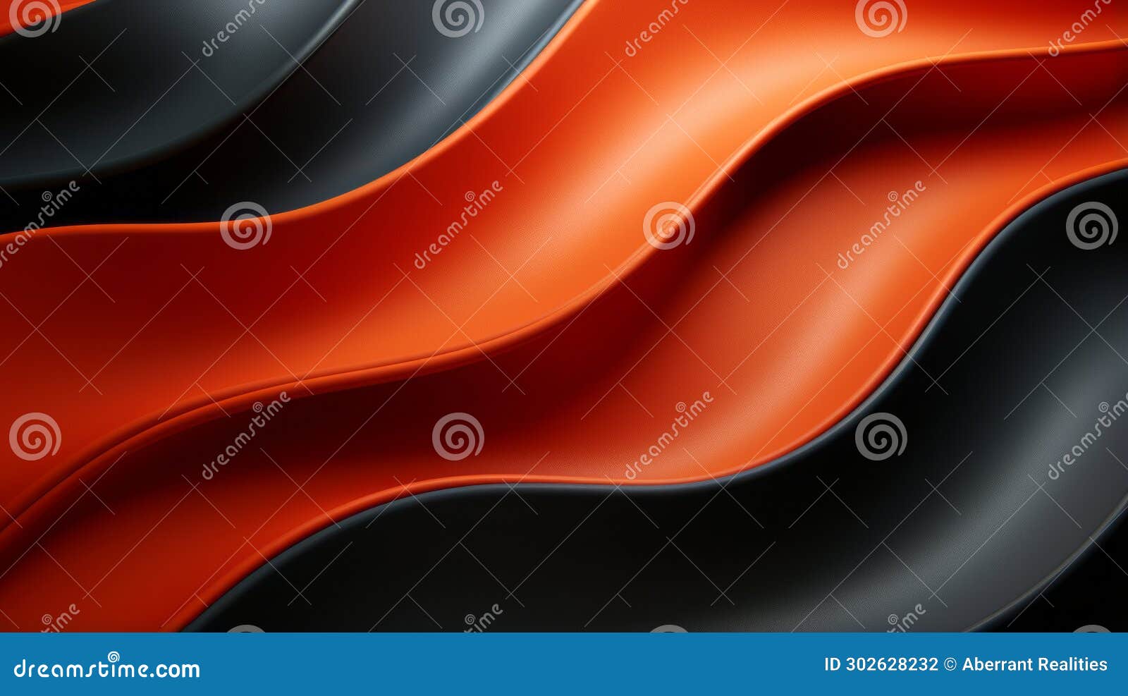 An Orange and Black Background with Wavy Lines Stock Illustration ...