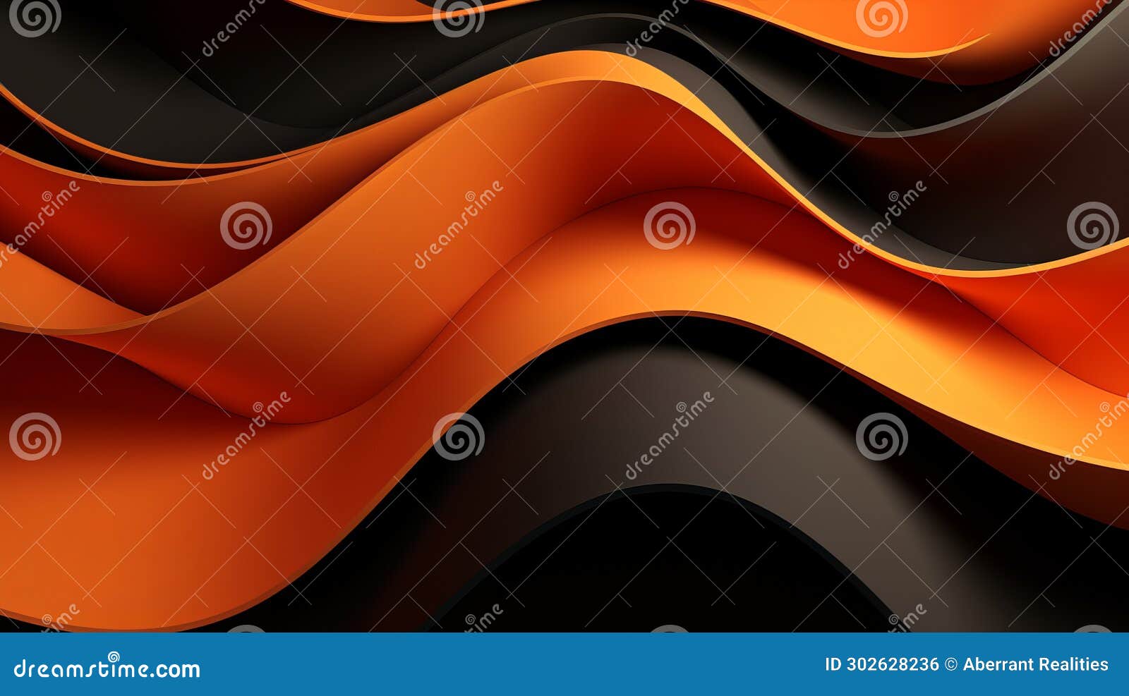 An Orange and Black Background with Wavy Lines Stock Illustration ...