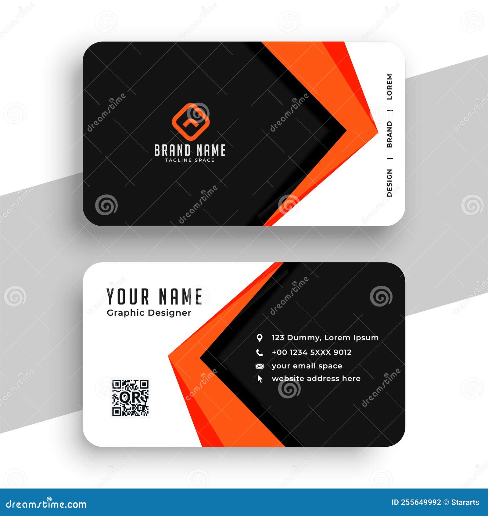 Orange and Black Elegant Visiting Card Template Stock Vector ... Orange and Black Elegant Visiting Card Template Stock Vector ...