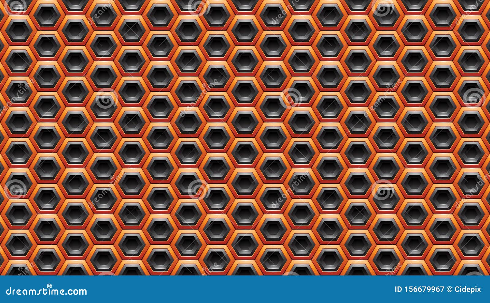 Orange and Black Embossed Hexagon Background Vector Illustration Stock ...