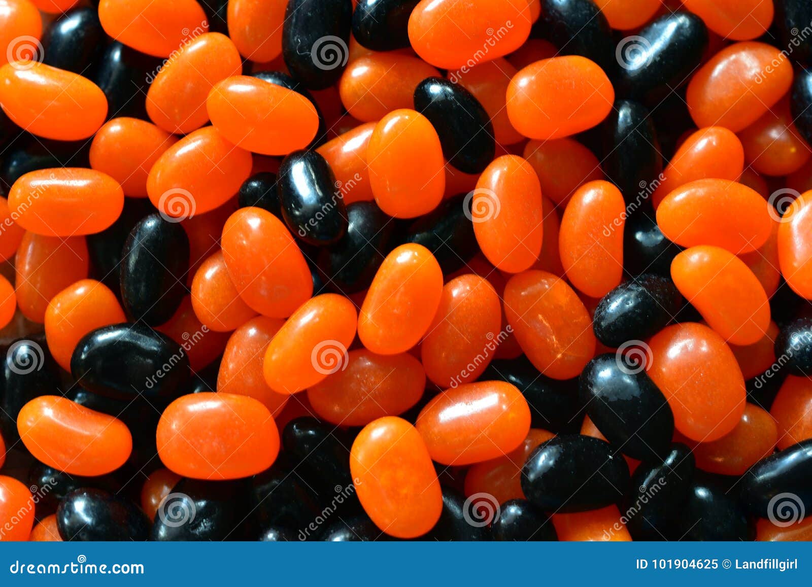 Orange and Black Jelly Beans Stock Image - Image of sugar, pattern ...