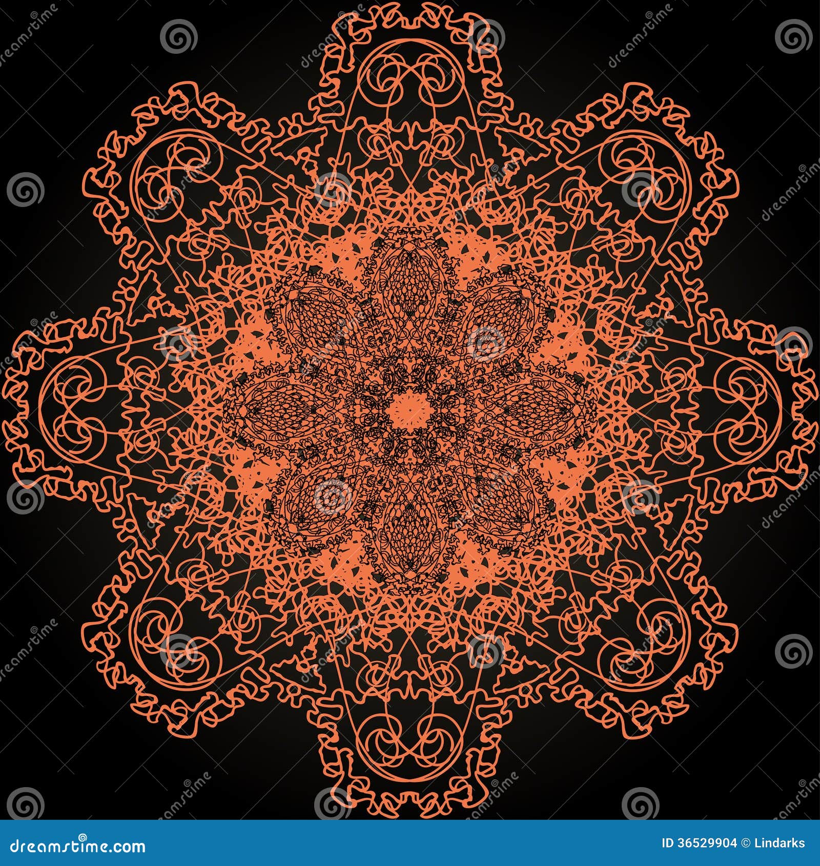 Orange and Black Pattern stock vector. Illustration of ornamental ...