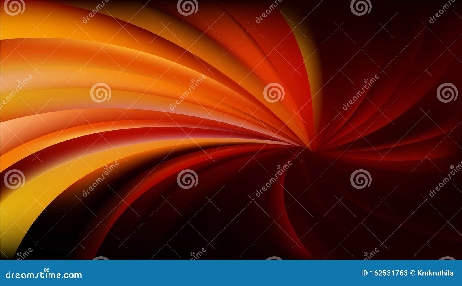 Orange and Black Radial Spiral Rays Background Stock Vector ...