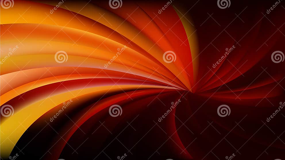 Orange and Black Radial Spiral Rays Background Stock Vector ...