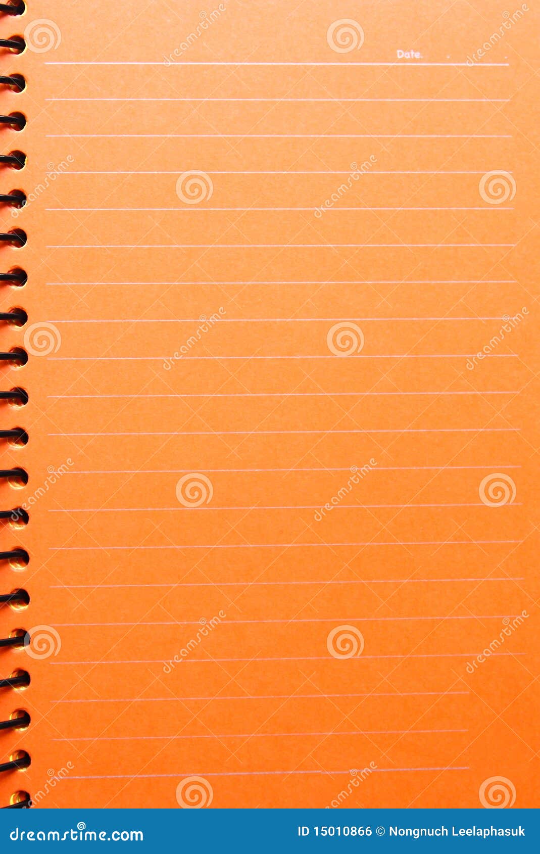 Orange blank notebook stock photo. Image of orange, notepaper - 15010866