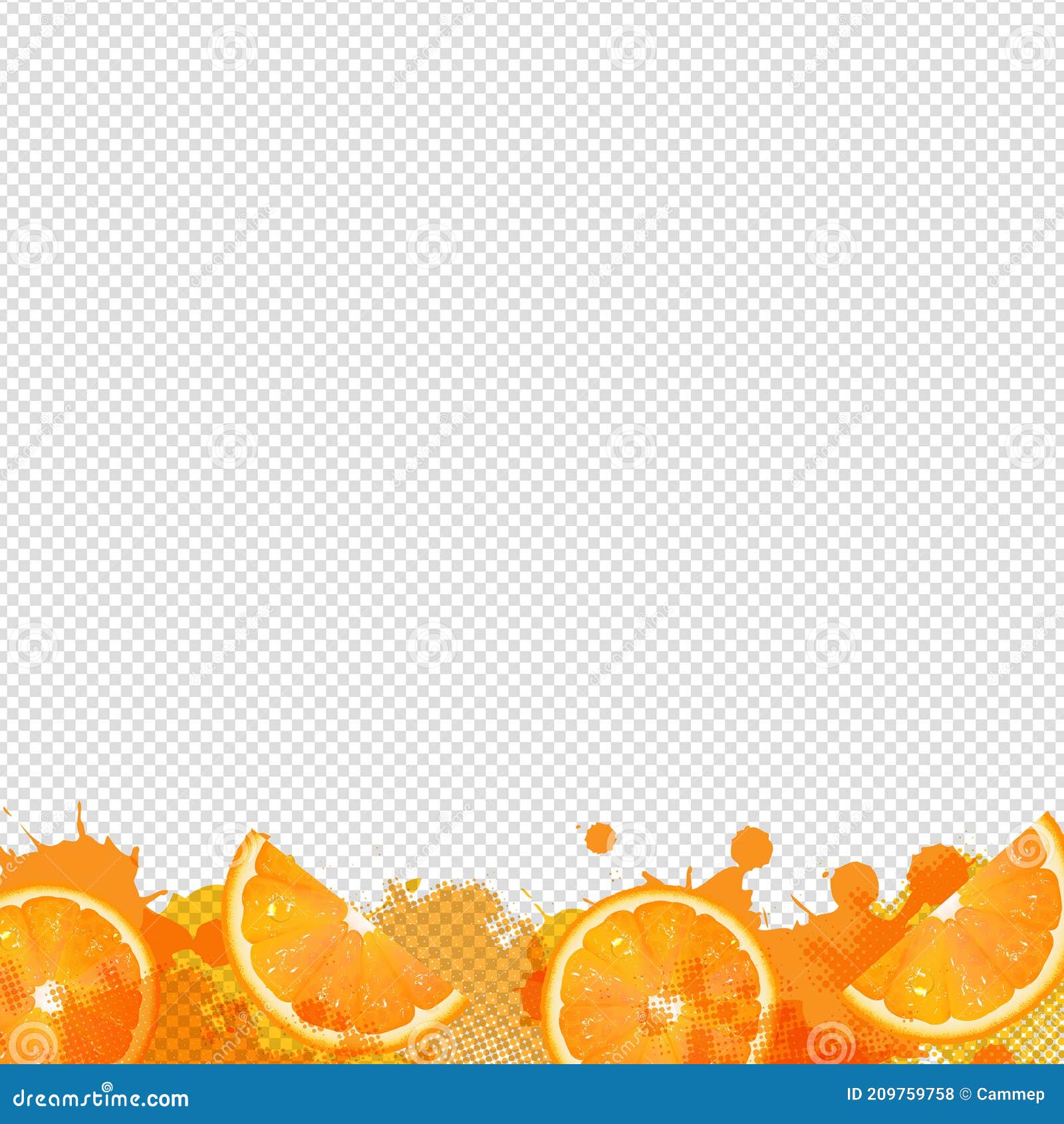 Orange with Orange Blob Transparent Background Stock Vector ...