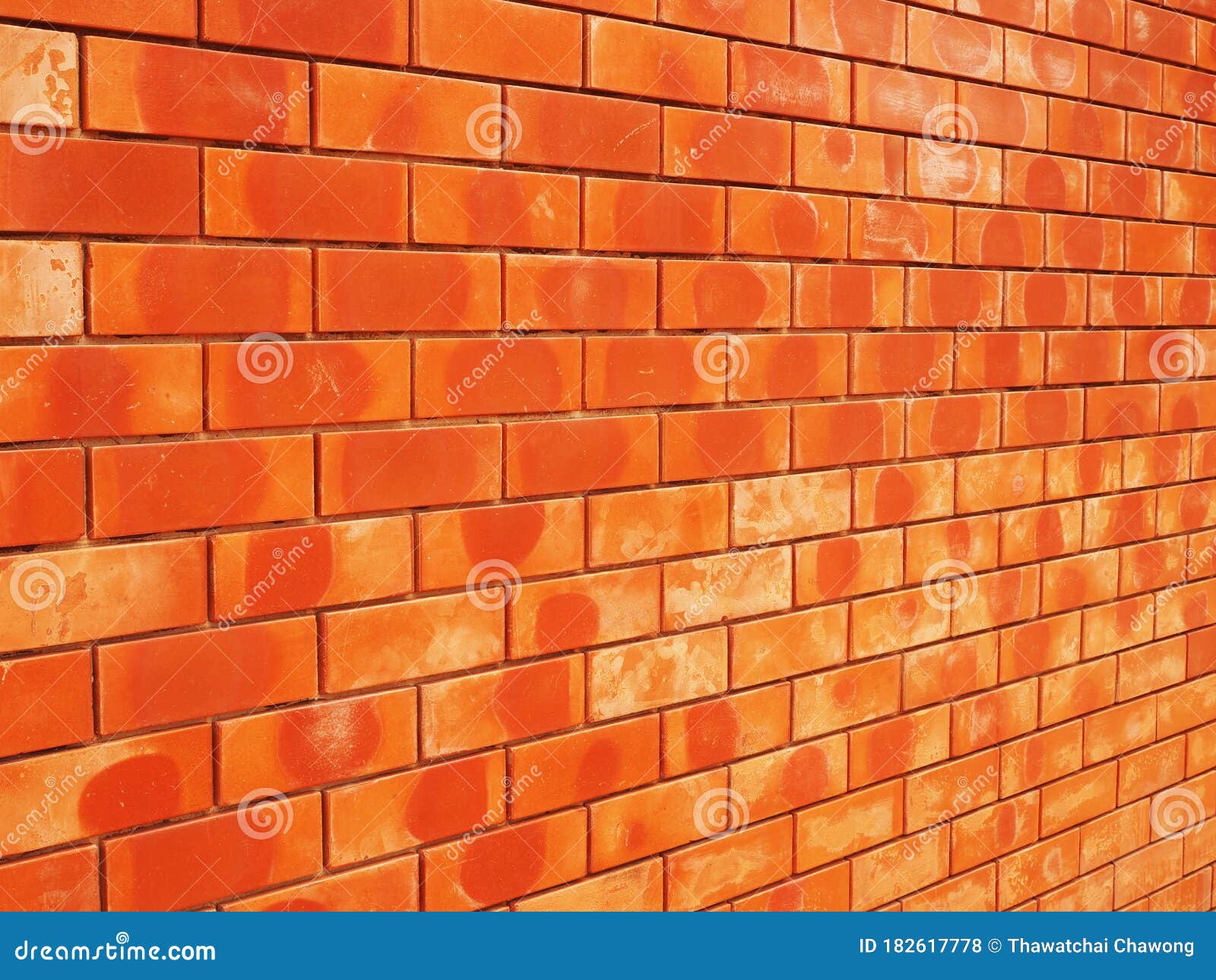 The Orange Block Walls Can Be Used As a Background. Stock Photo - Image ...
