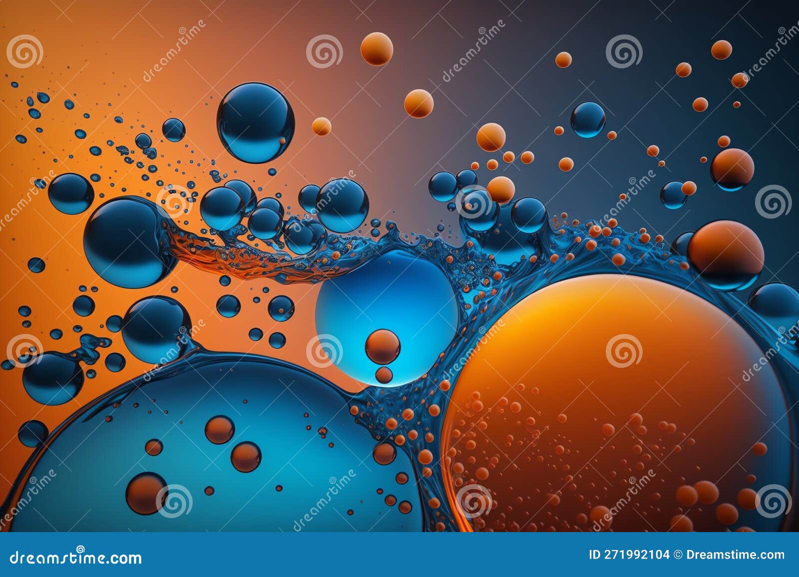 Orange and Blue Bubbles Background. Color Bubbles. Bubble Background ...