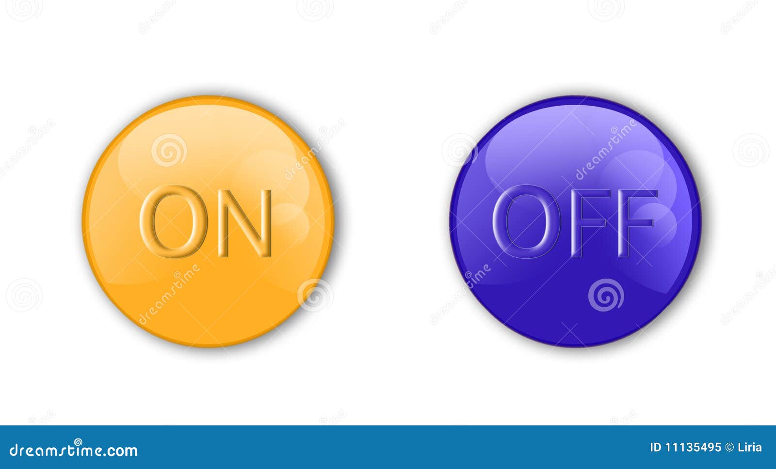 Orange and blue buttons stock illustration. Illustration of site - 11135495