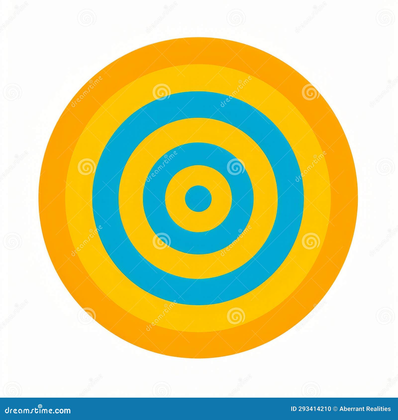 An Orange and Blue Circle with a Target in the Center Stock ...