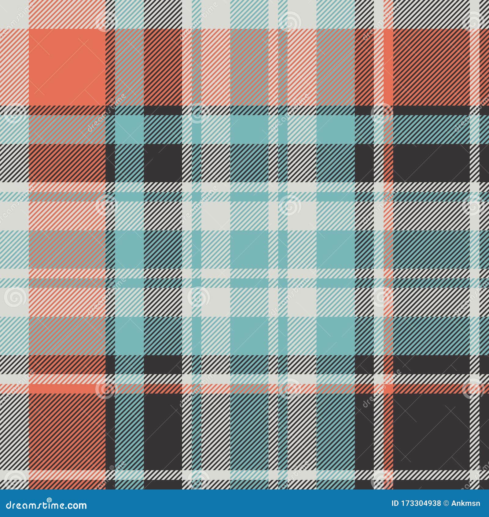 Orange Blue Fabric Texture Seamless Pattern Stock Vector - Illustration ...