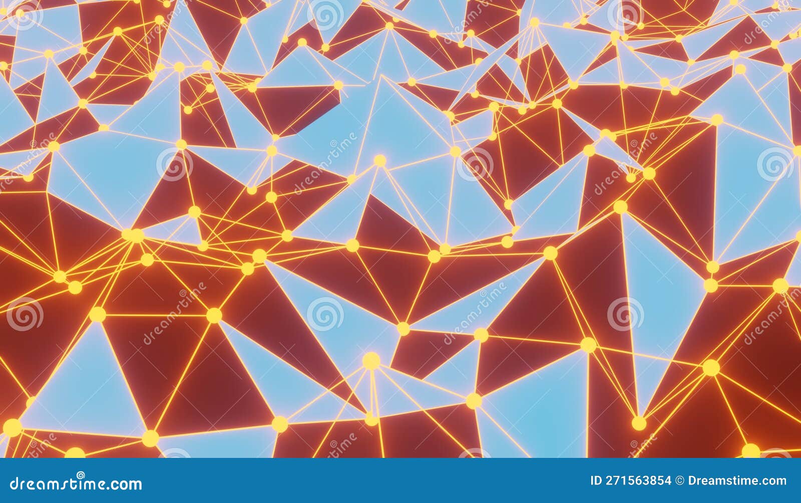 Orange and Blue Geometry Abstract Art High Resolution Stock ...
