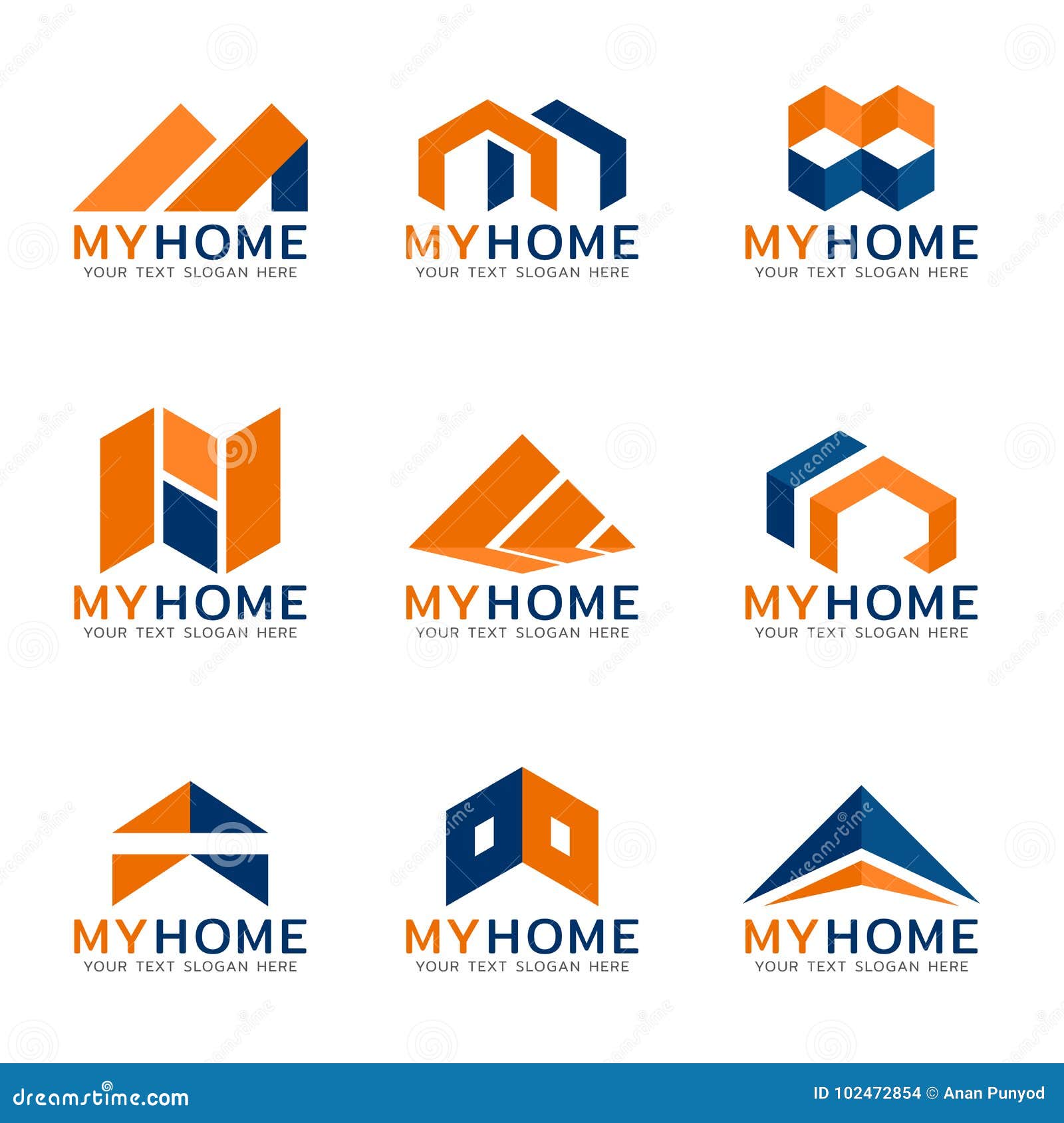 Orange Blue Logo Design