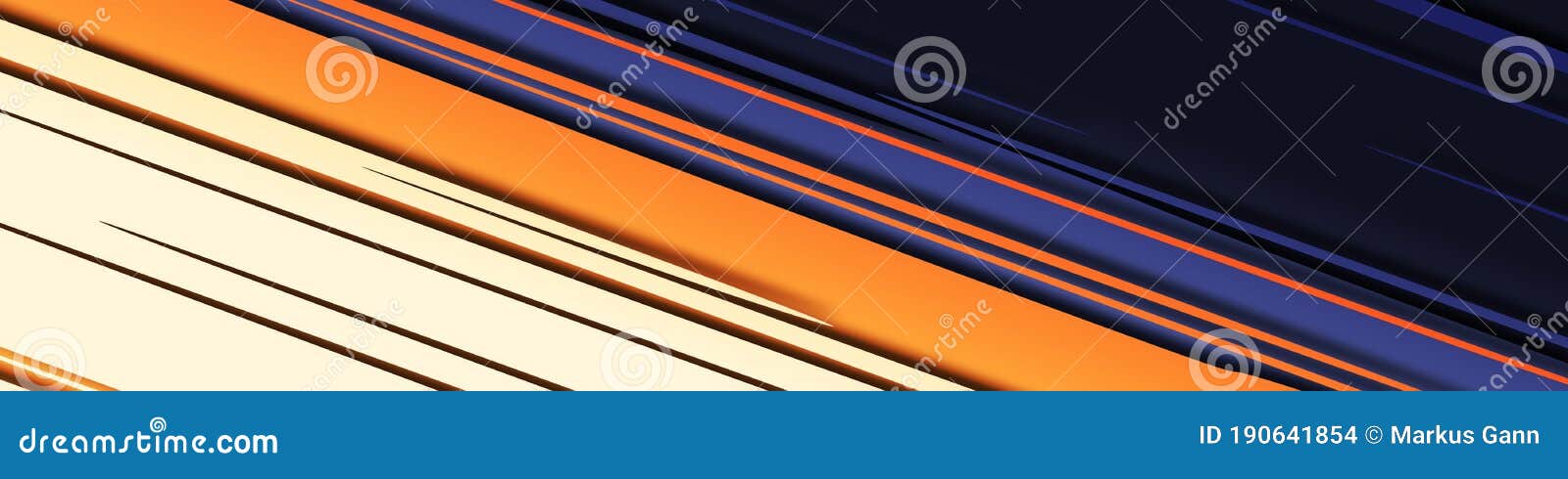 Orange Blue Lines Banner Background Stock Illustration - Illustration ...