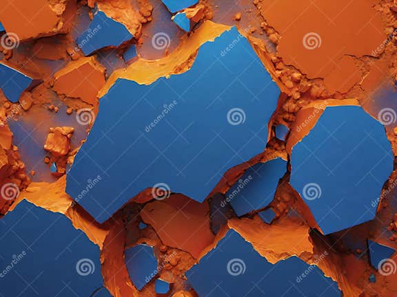 Orange and Blue Marble Texture Stock Illustration - Illustration of ...