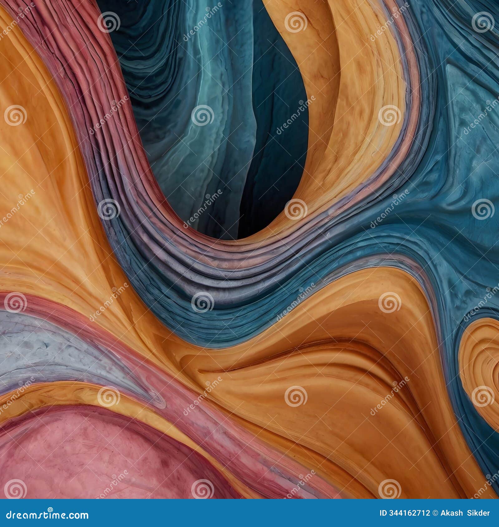 Orange and Blue Multi Color Curve on Background Stock Illustration ...