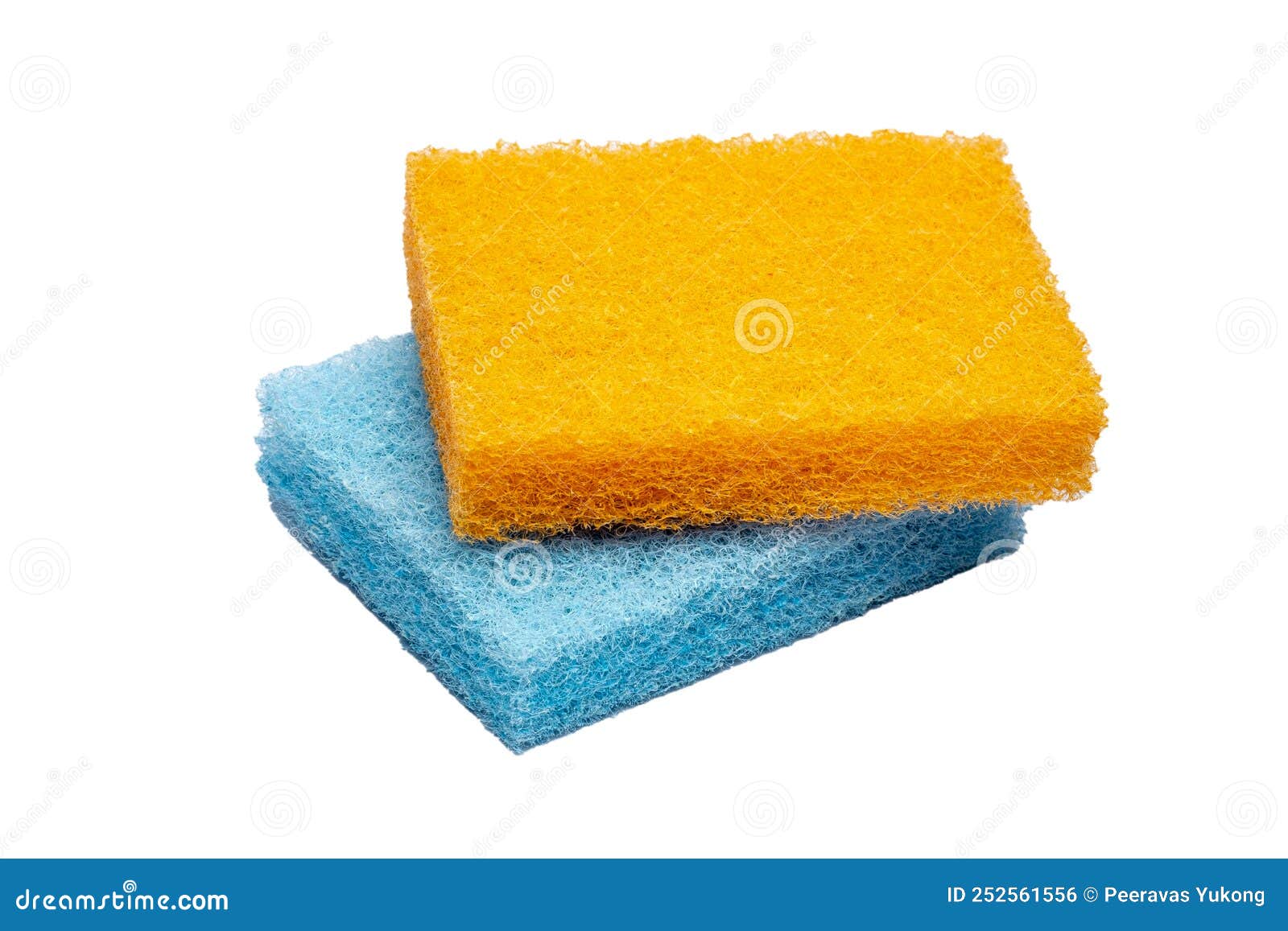 Orange and Blue Scouring Sponges Stacking. Stock Photo - Image of ...