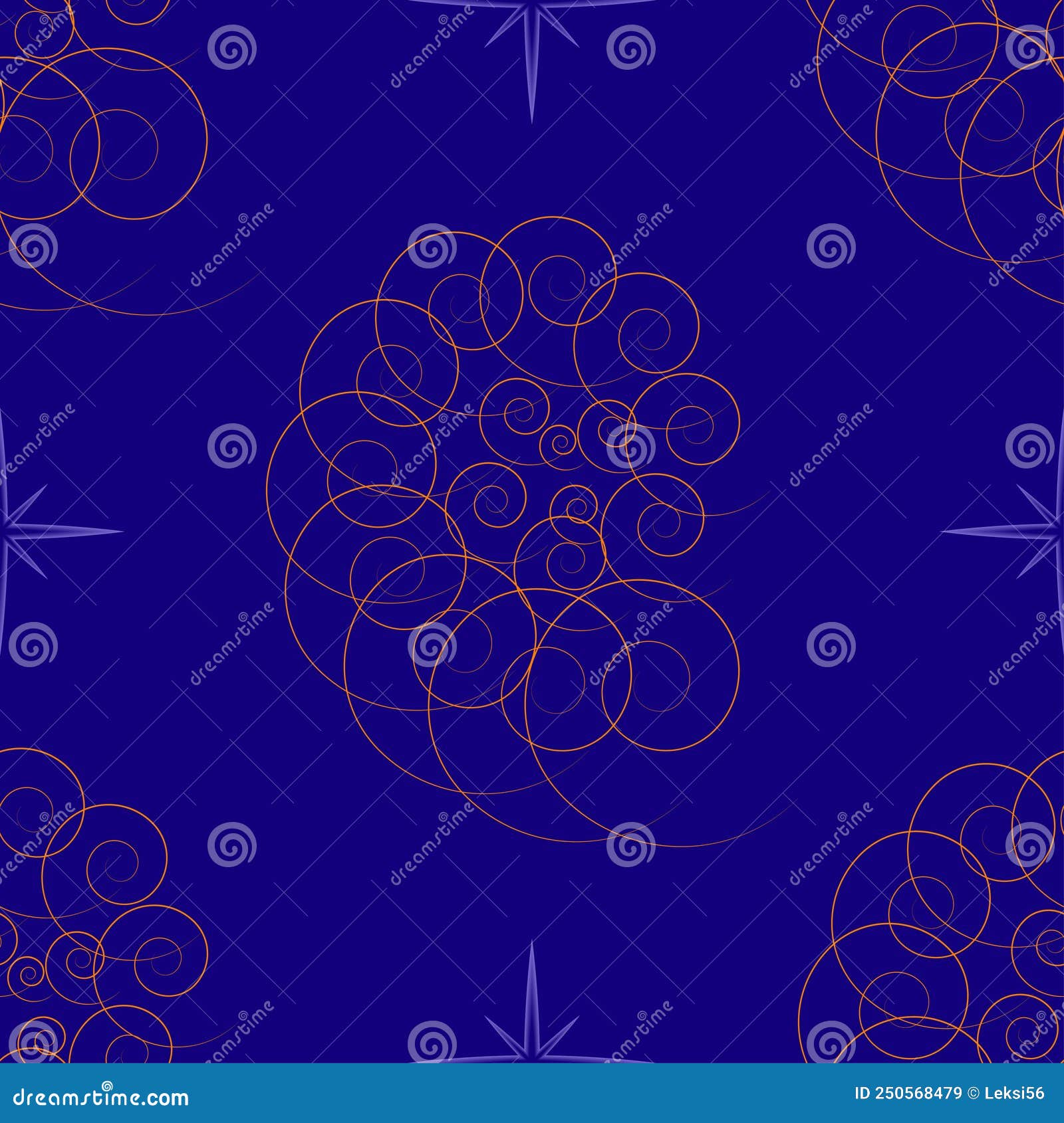 Orange Blue Spiral Loop on Background, Vector Stock Vector ...