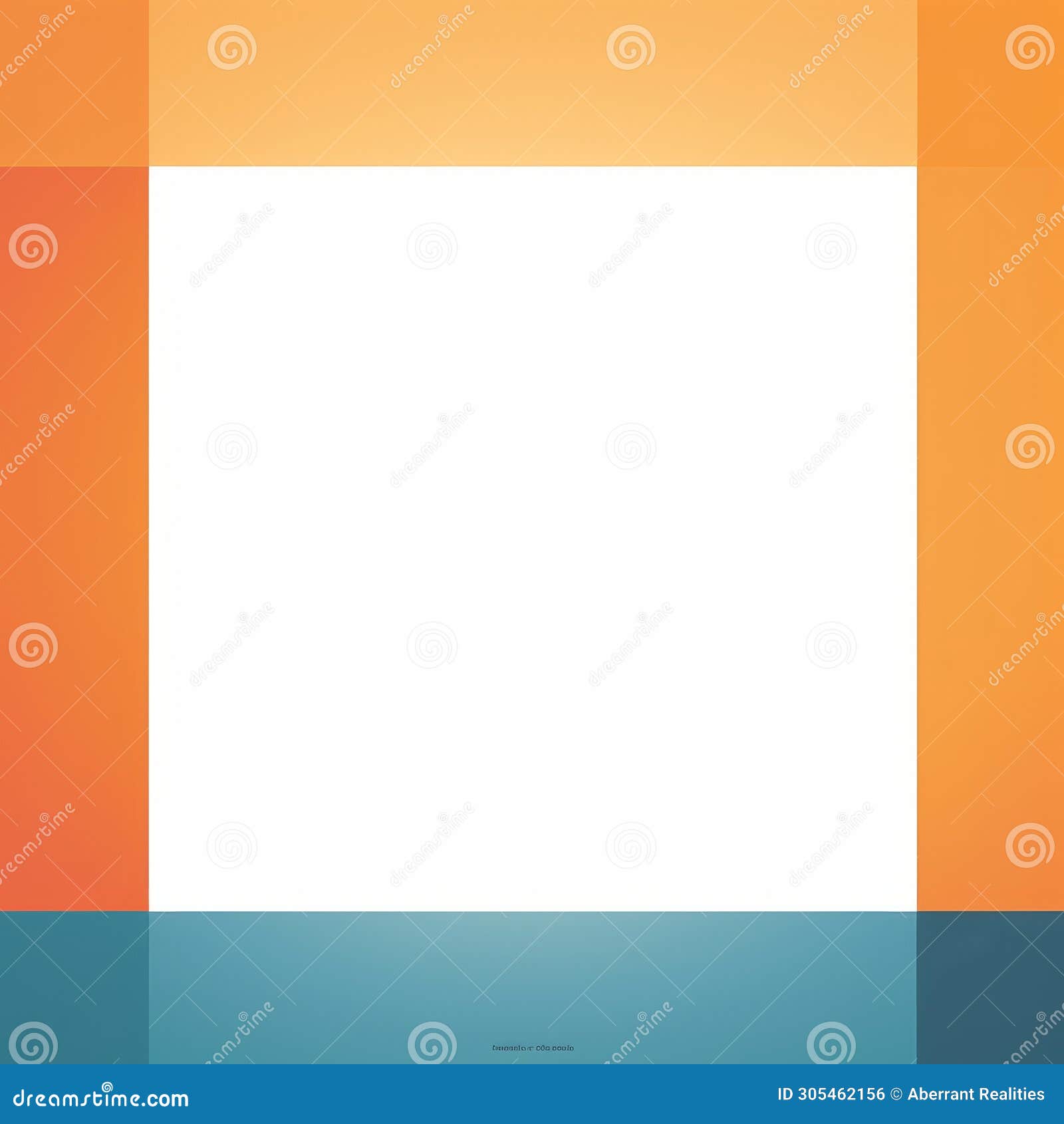 An Orange and Blue Square Background with a White Square in the Middle ...