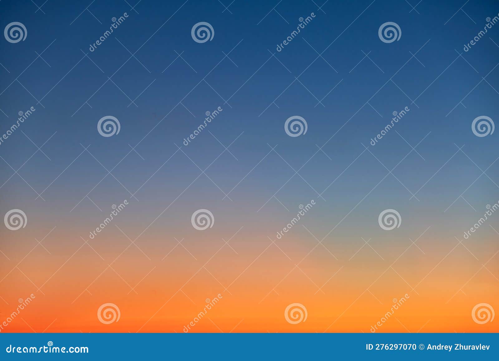 Orange and Blue Sunset Sky Gradient, Copy Space Background. Red Eve ...