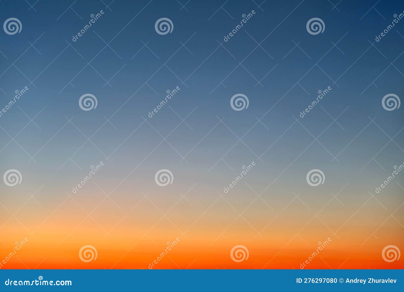 Orange and Blue Sunset Sky Gradient, Copy Space Background. Red Eve ...