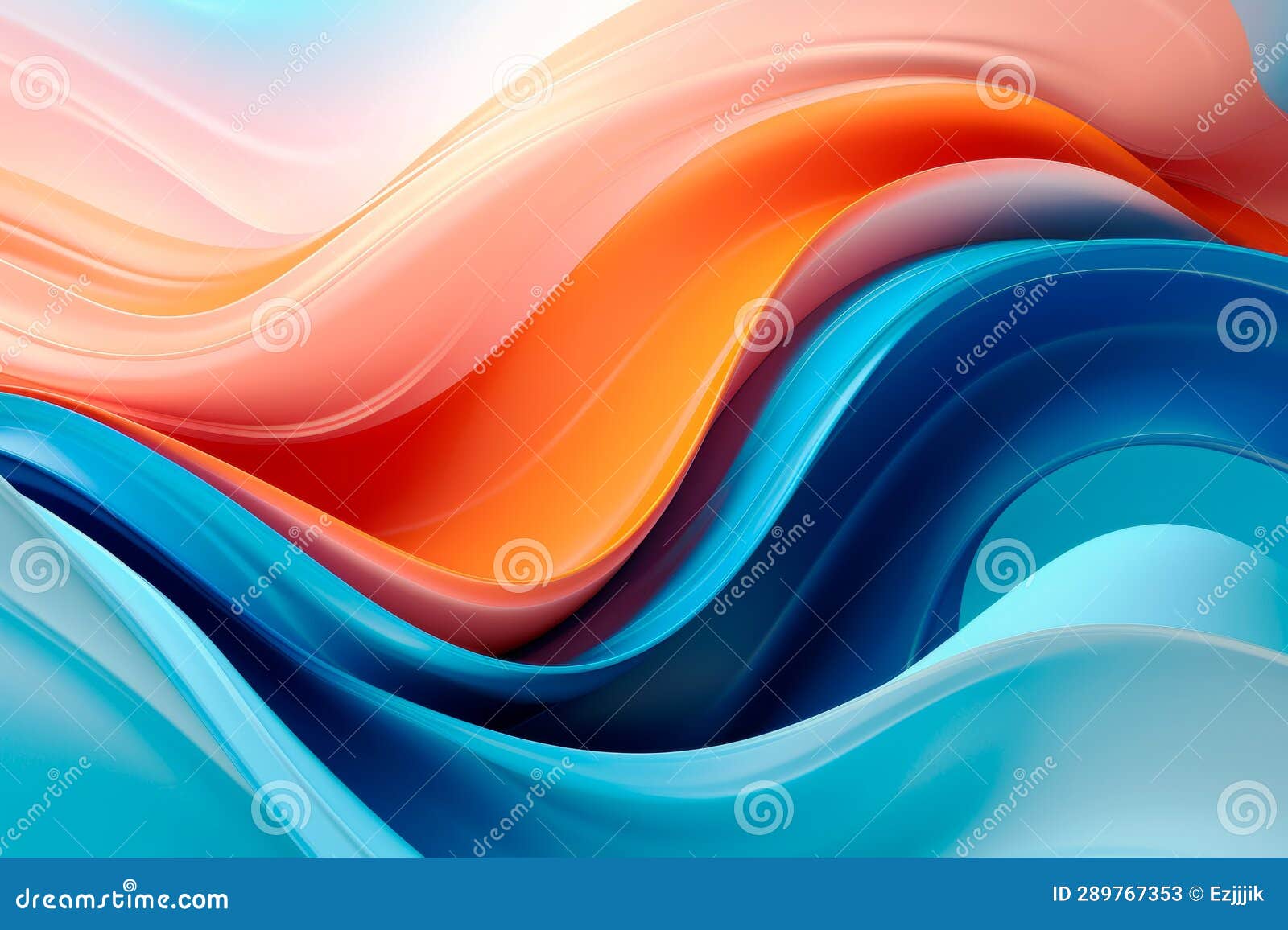 Orange and Blue Texture with Waves. Abstract Background Stock Image ...
