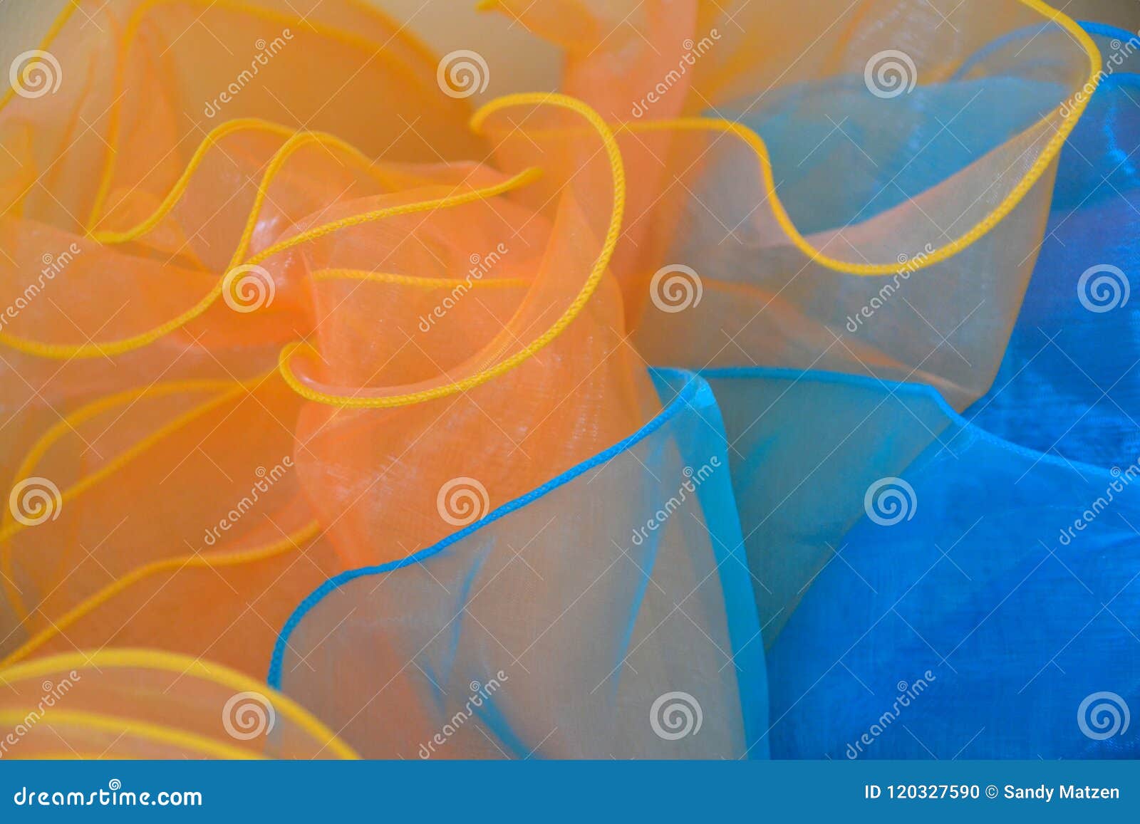 Orange and Blue Tulle Fabric Texture Background Stock Photo - Image of ...