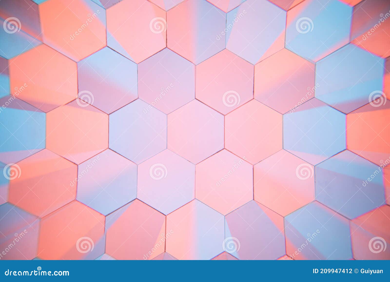 The Orange and Blue Two-color Light Changes the Effect through the Six ...