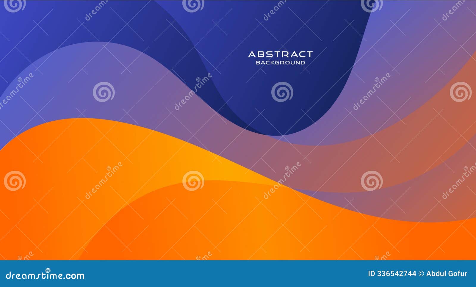 Orange and Blue Wave Gradient Background Stock Illustration ...