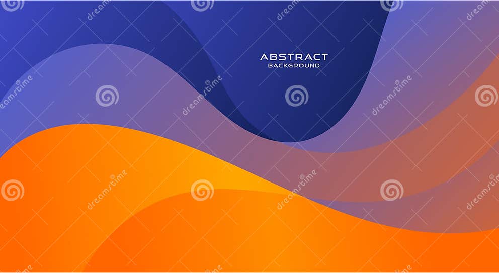 Orange and Blue Wave Gradient Background Stock Illustration ...