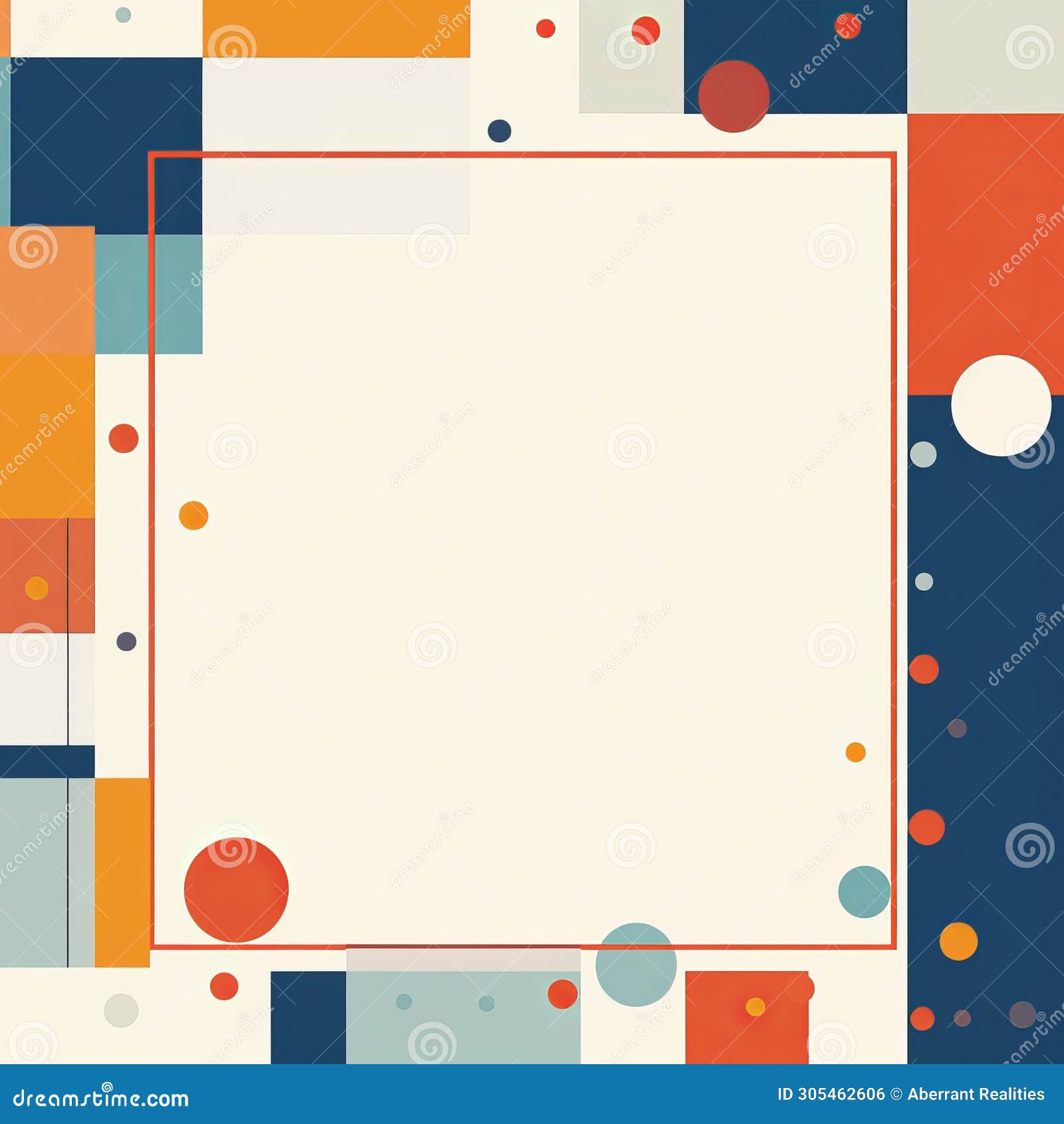 An Orange Blue and White Square Pattern with a Square Frame Stock ... An Orange Blue and White Square Pattern with a Square Frame Stock ...