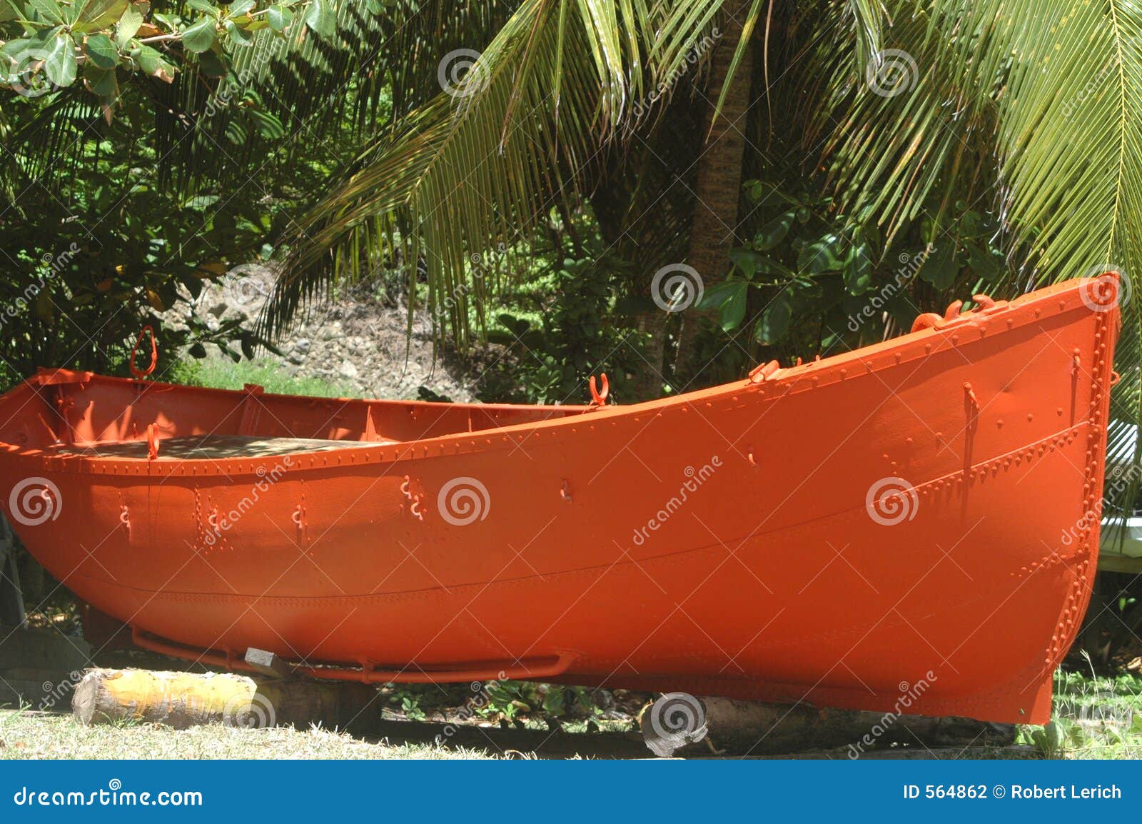 Orange boat stock photo. Image of industry, boat, sunny - 564862