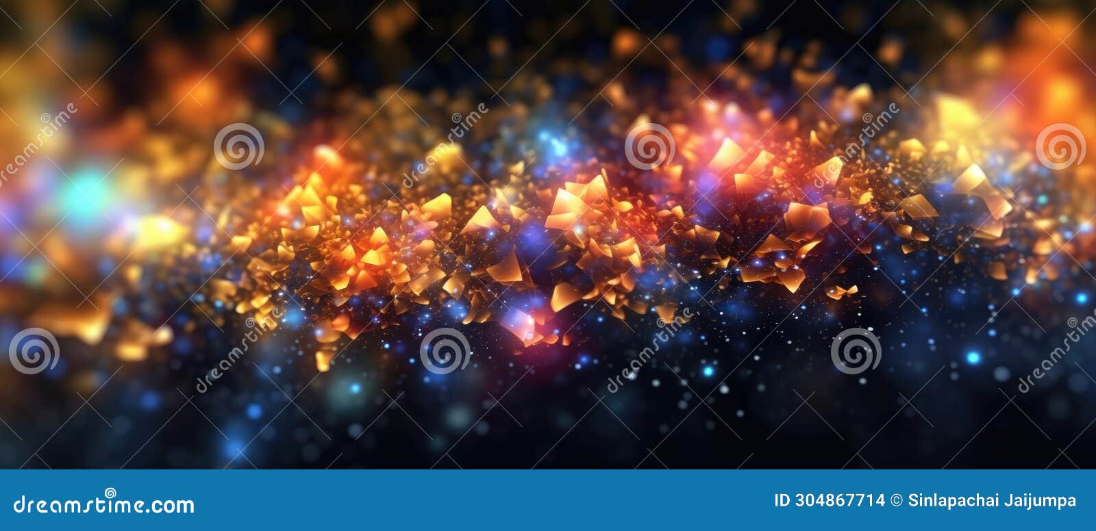 Orange Bokeh Glow Particle Abstract Background. Light Blurred of ...