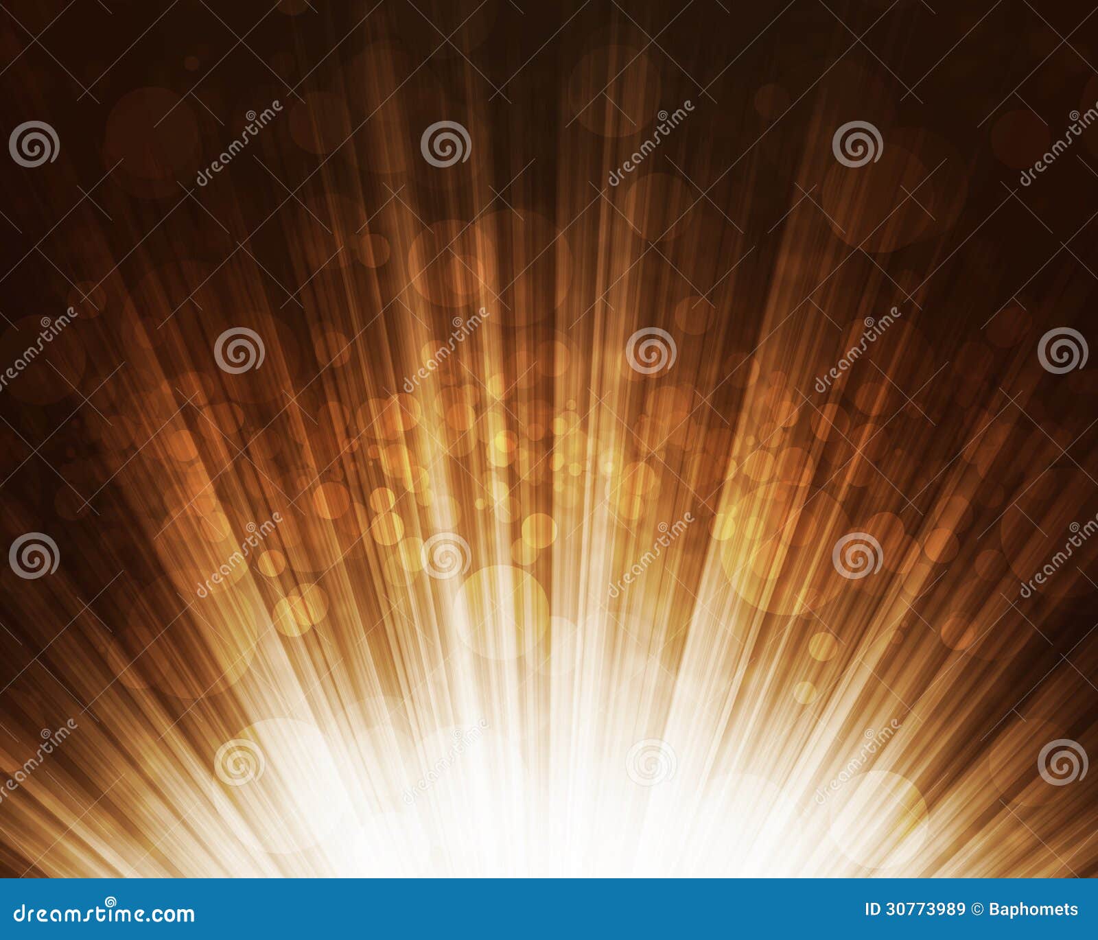 Bokeh Light Effect Rendering On A Blue Background For Wallpaper Stock ...