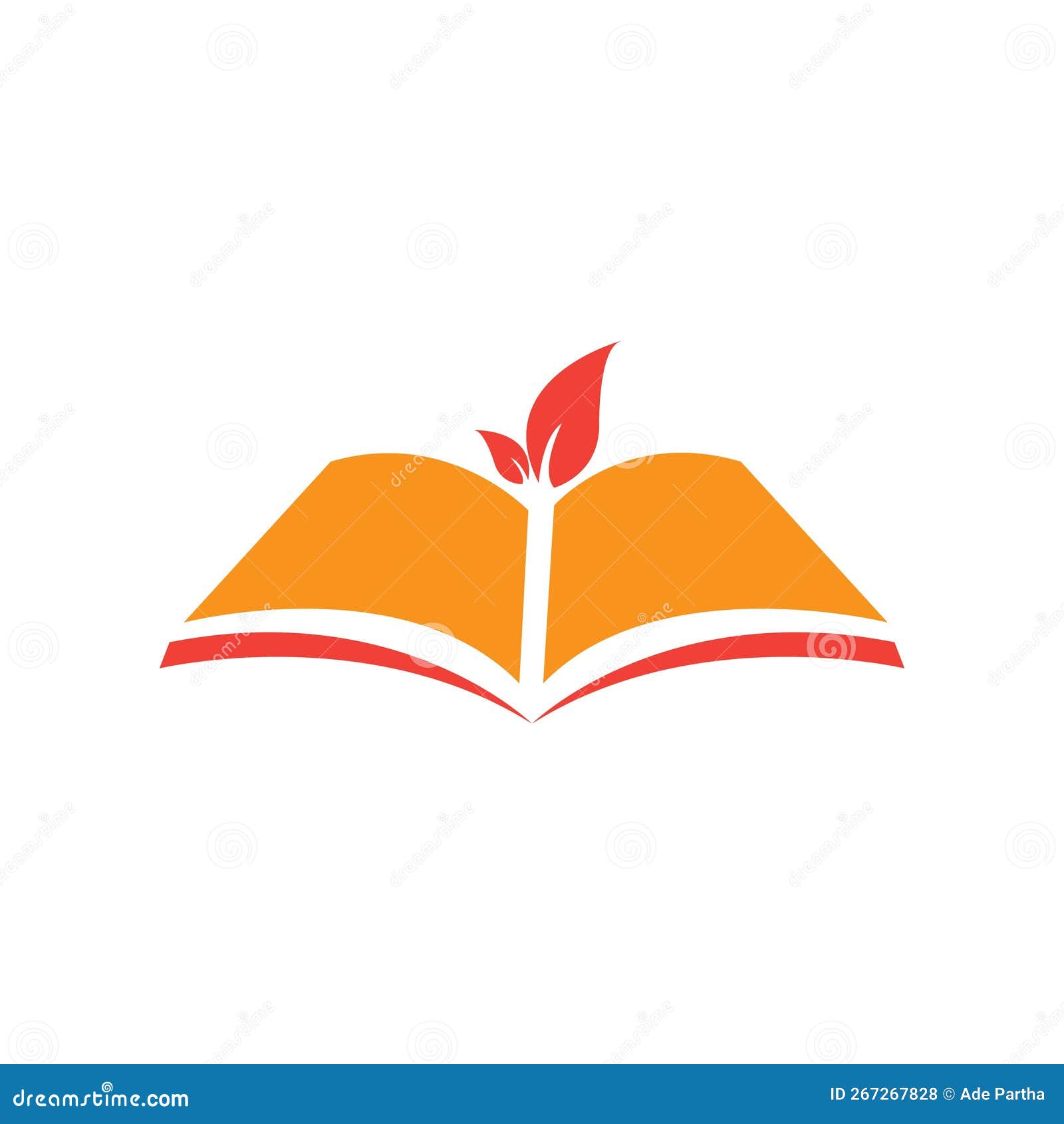 Orange Book Logo Design for Business Stock Illustration - Illustration ...
