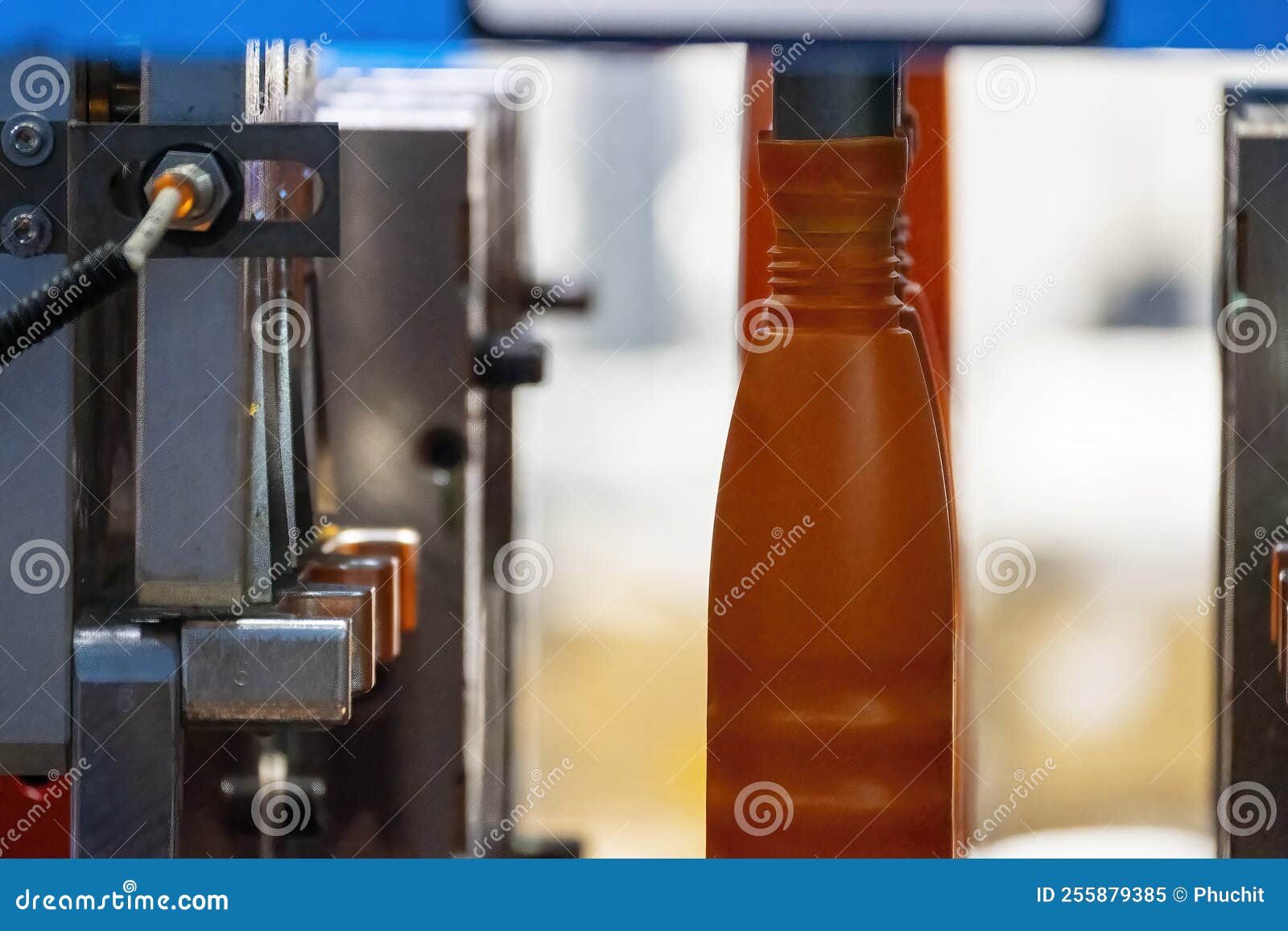 The Orange Bottle Container Manufacturing Process by Blow Mold Machine ...