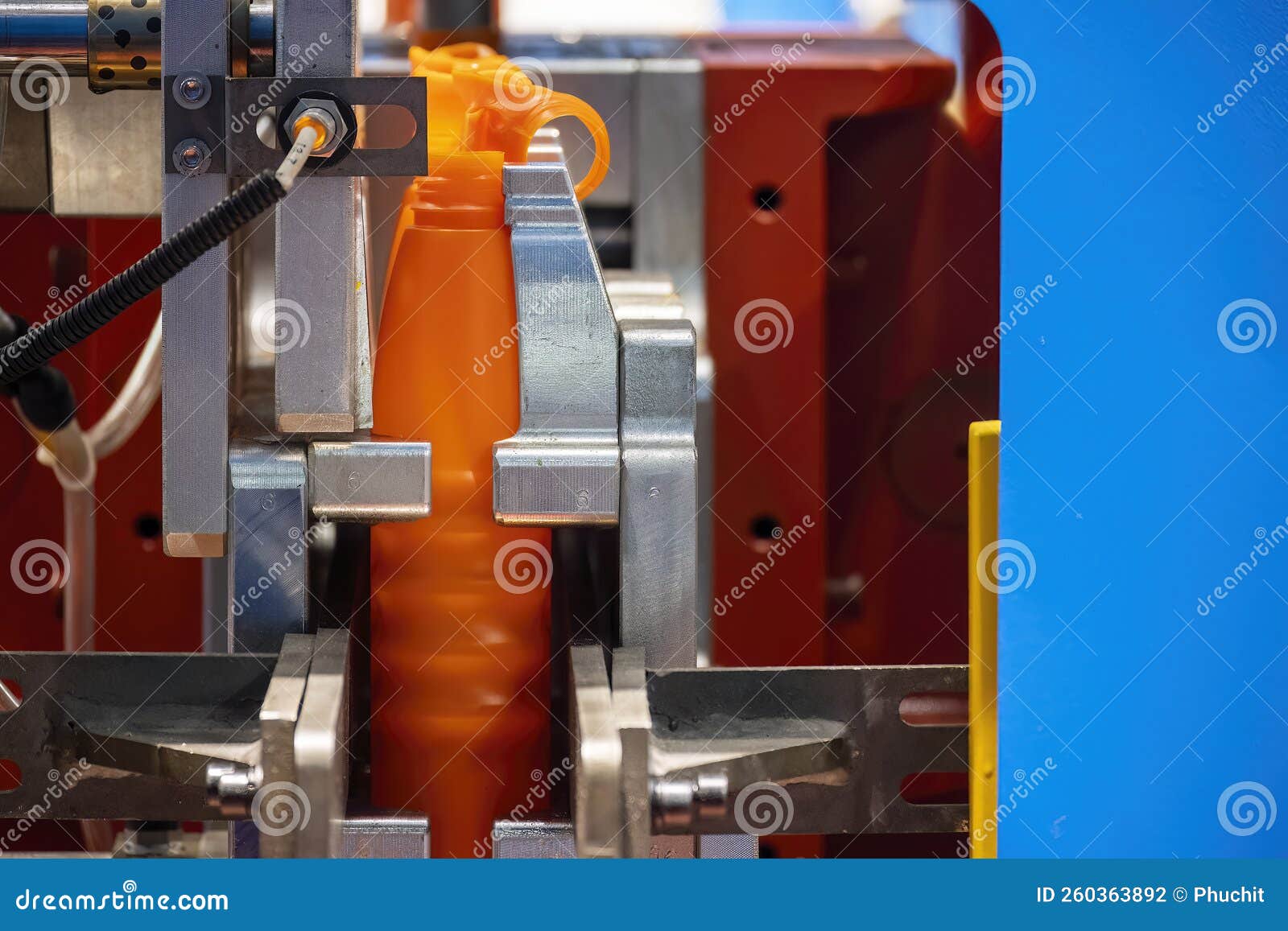 The Orange Bottle Container Manufacturing Process by Blow Mold Machine ...