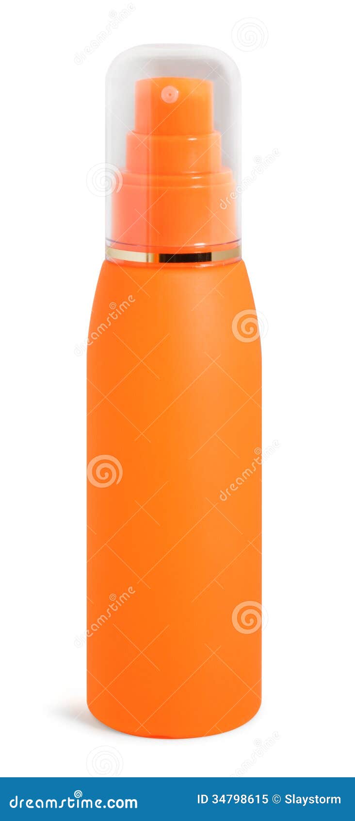 Orange Bottle with Suntan Cream Stock Image - Image of spray ...