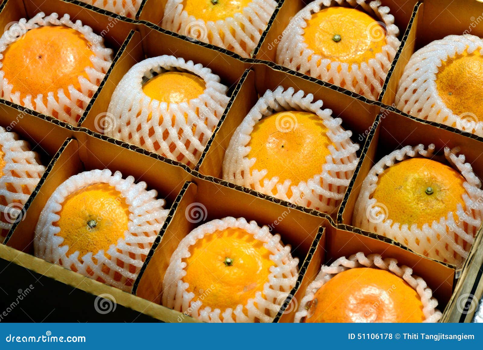 Orange in box stock photo. Image of foam, bushel, crates - 51106178