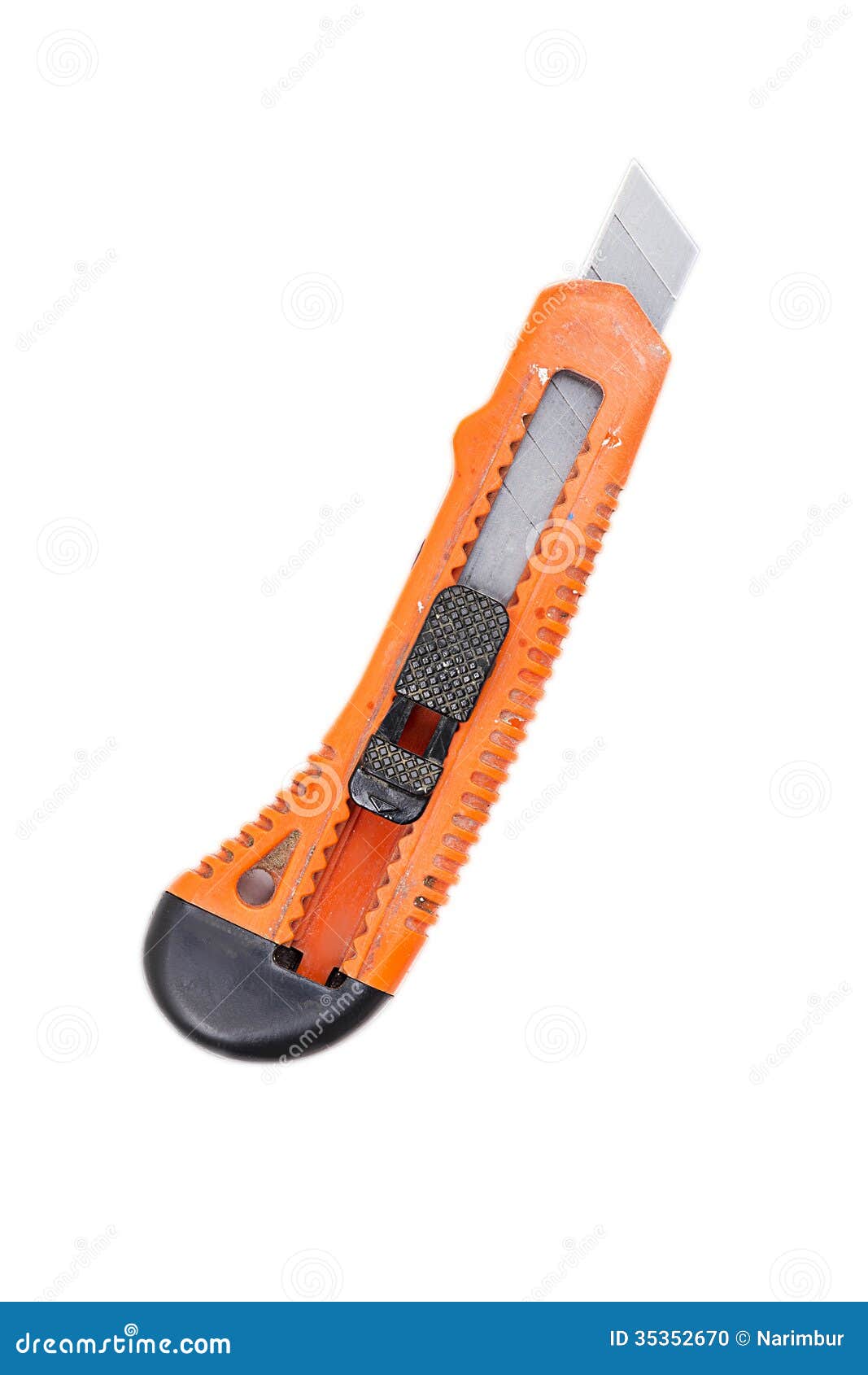 Orange box knife stock photo. Image of paper, steel, edge - 35352670