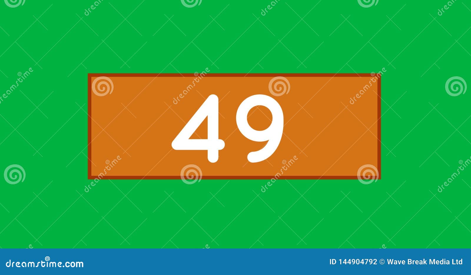 Orange Box with Numbers Counting Up 4k Stock Footage - Video of blue ...