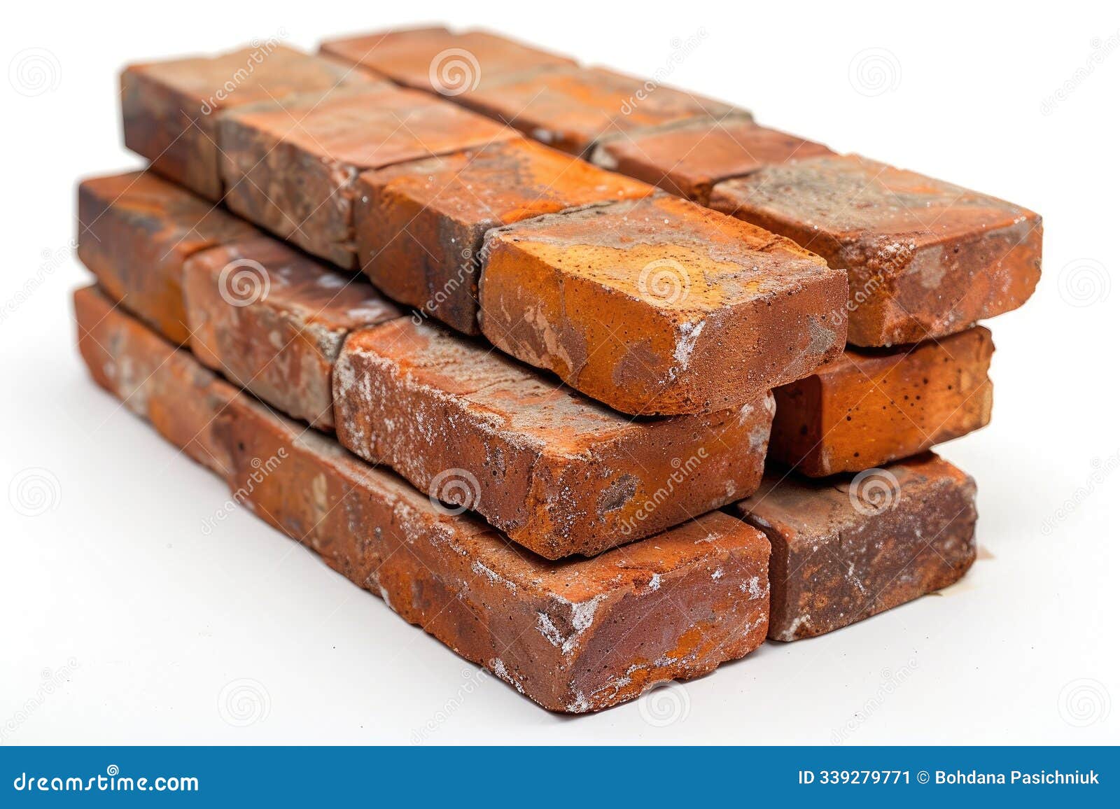 Orange Brick. Orange Bricks on Top of Each Other on Light Background ...