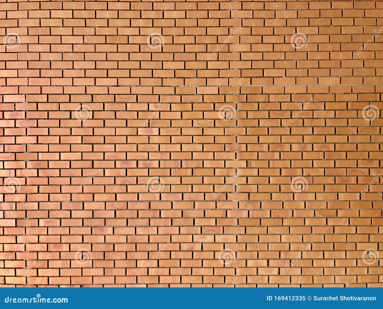 Orange Brick Pattern on the Wall Stock Image - Image of concrete, basic ...